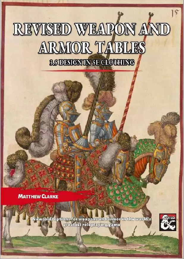 Revised Weapon and Armor Tables - Dungeon Masters Guild | DriveThruRPG