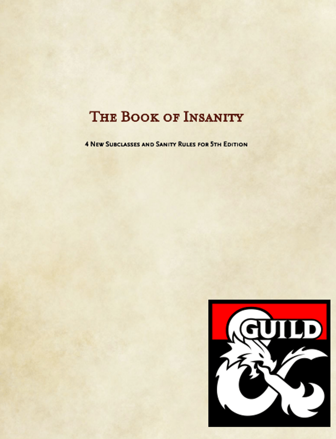 The Book of Insanity - Dungeon Masters Guild | DriveThruRPG