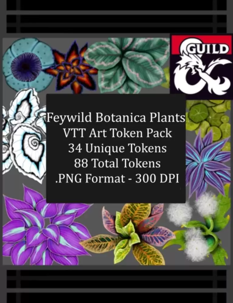 Faewild Botanica Plants VTT Art Token Pack - Dungeon Masters Guild ...