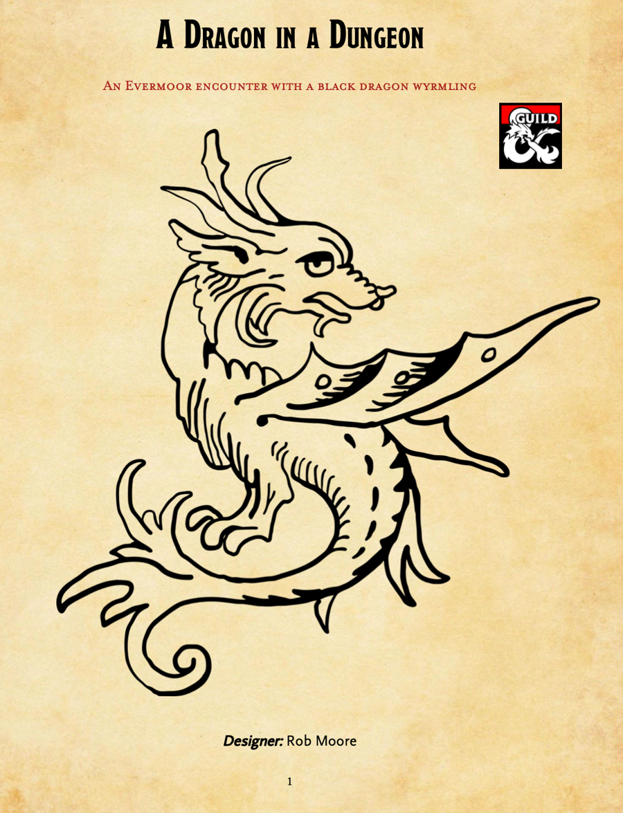 A Dragon in a Dungeon - Dungeon Masters Guild | DriveThruRPG