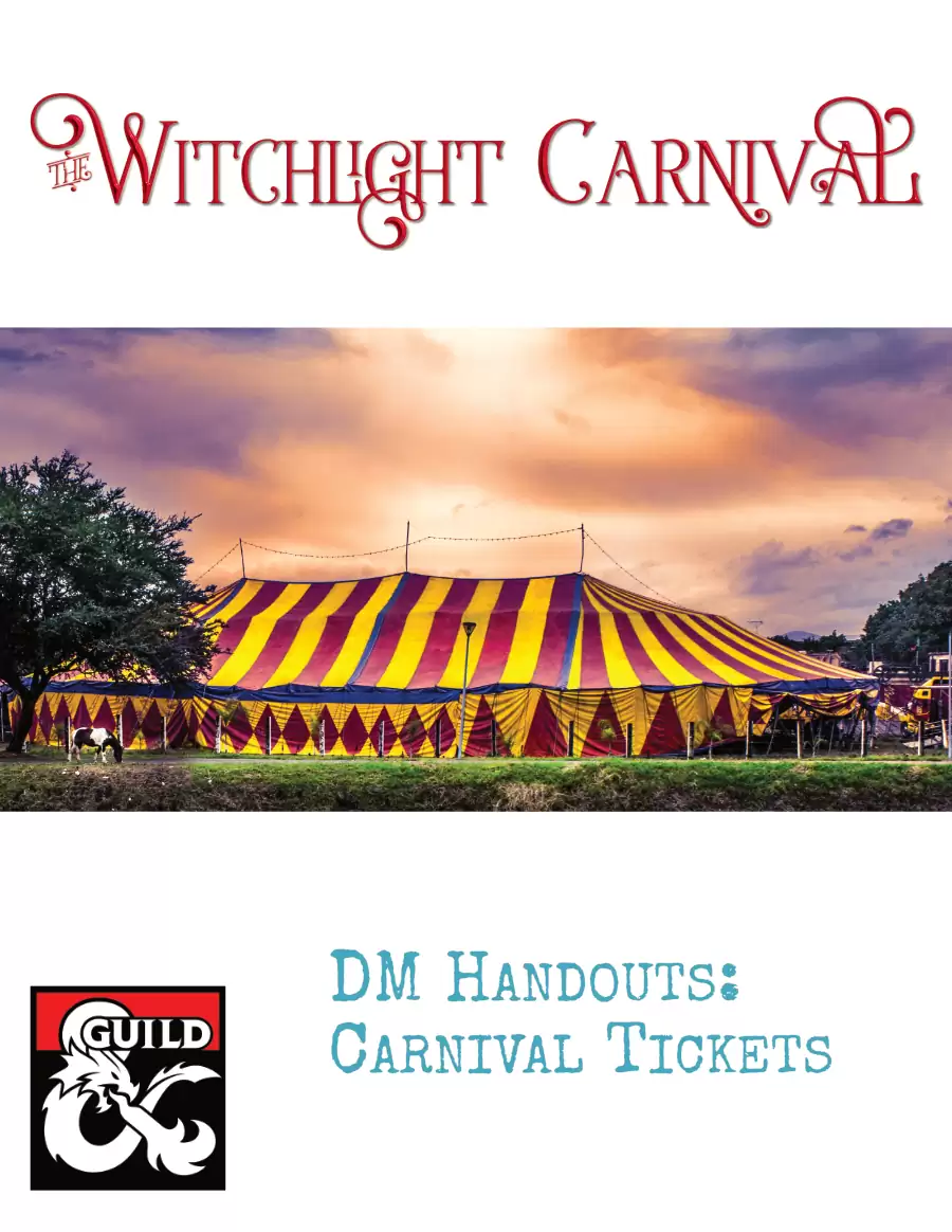 Witchlight Carnival DM Handout: Tickets - Dungeon Masters Guild ...