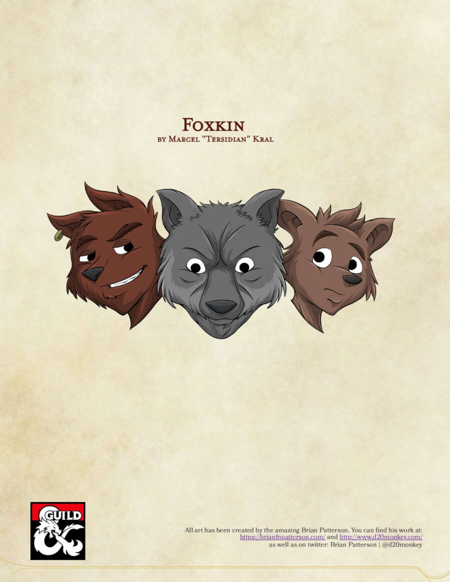 Foxkin - a race designed for 5e - Dungeon Masters Guild | DriveThruRPG