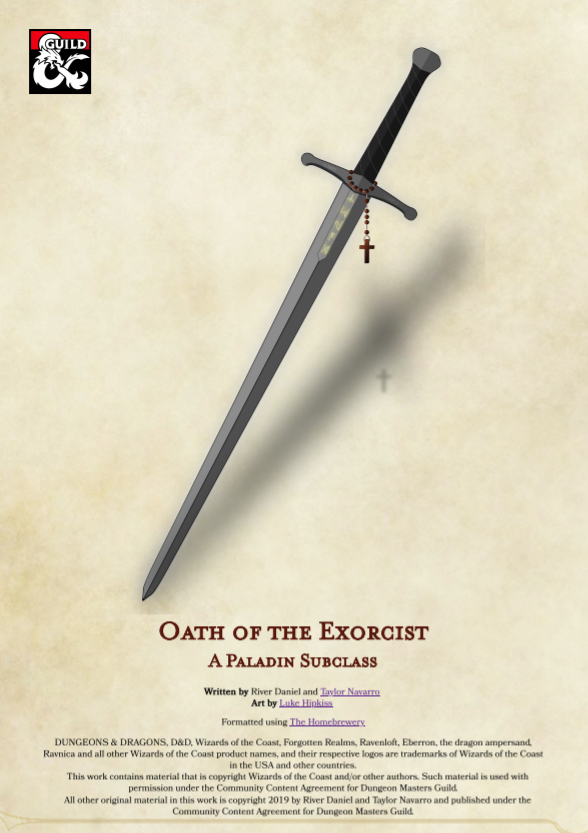 Oath of the Exorcist - A Paladin Subclass - Dungeon Masters Guild ...