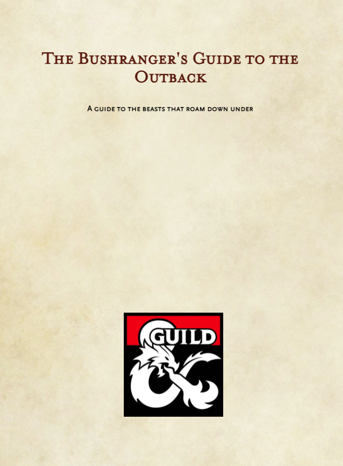 The Bushranger's Guide to the Outback - Dungeon Masters Guild ...