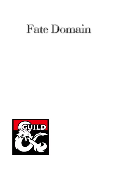 The Fate Domain, a 5e Cleric subclass - Dungeon Masters Guild ...
