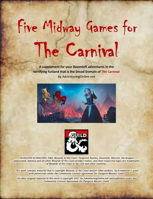 Five Midway Games for The Carnival - Dungeon Masters Guild | DriveThruRPG