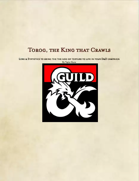 Updated Gods: Torog, the King that Crawls - Dungeon Masters Guild ...