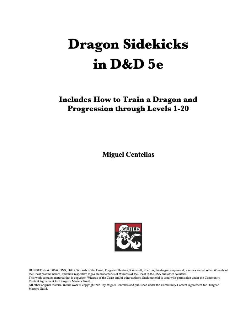 Dragon Sidekicks - Dungeon Masters Guild | DriveThruRPG
