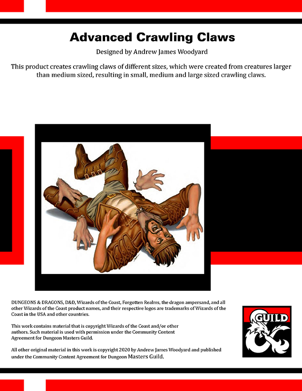 Advanced Crawling Claws - Dungeon Masters Guild | DriveThruRPG