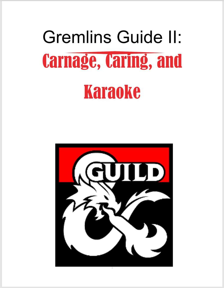 Gremlins Guide II, Carnage, Caring, and Karaoke - Dungeon Masters Guild ...