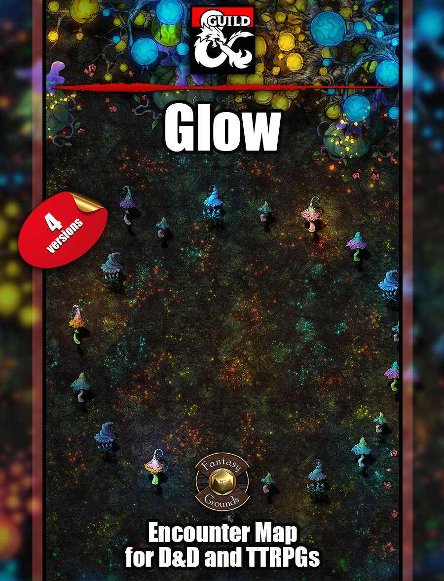 Glow - Feywild or Underdark Battlemap w/Fantasy Grounds support - TTRPG ...