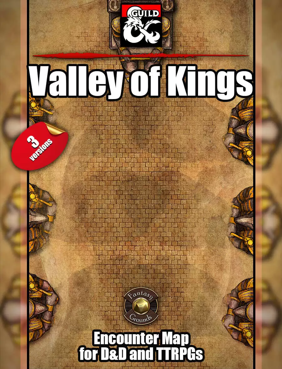 Valley of Kings - Battlemap w/Fantasy Grounds support - TTRPG Map ...