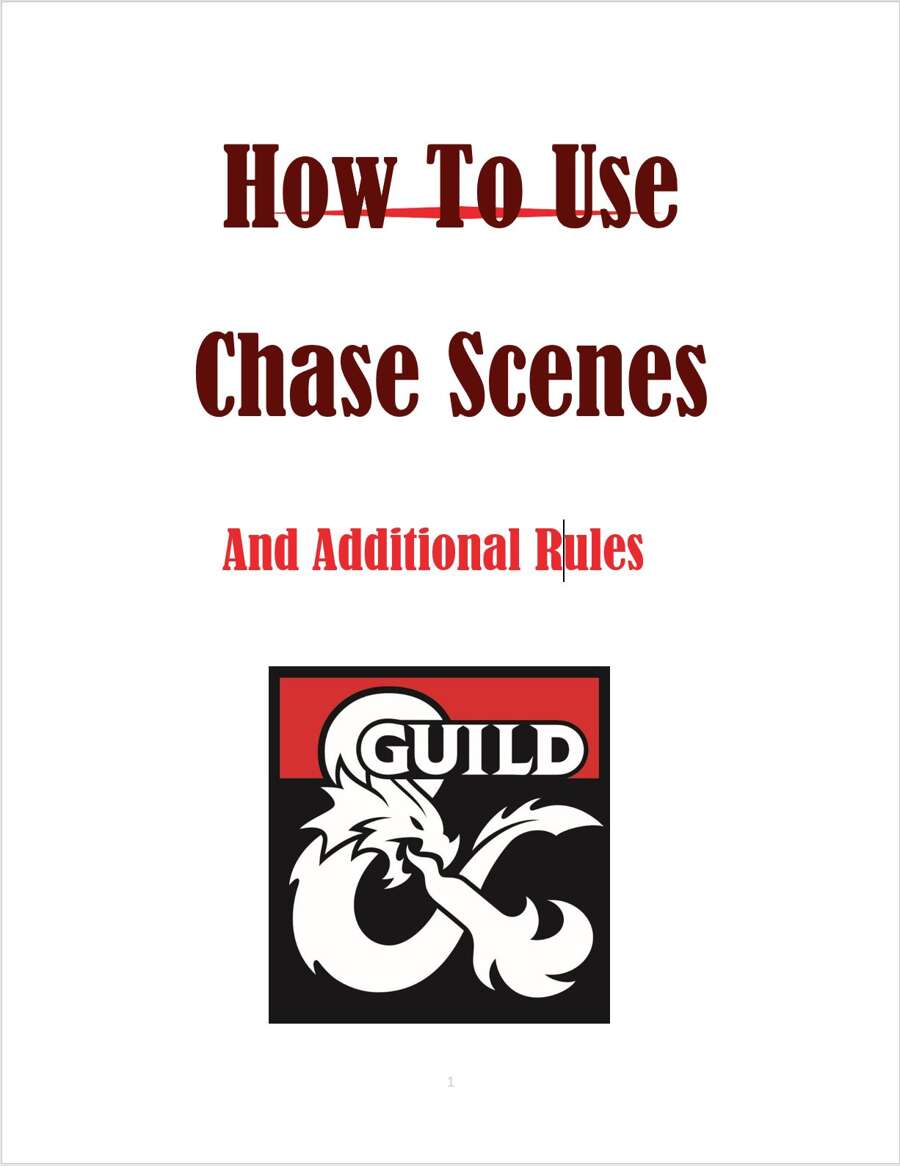 How To Use Chase Scenes, and Additional Rules - Dungeon Masters Guild ...