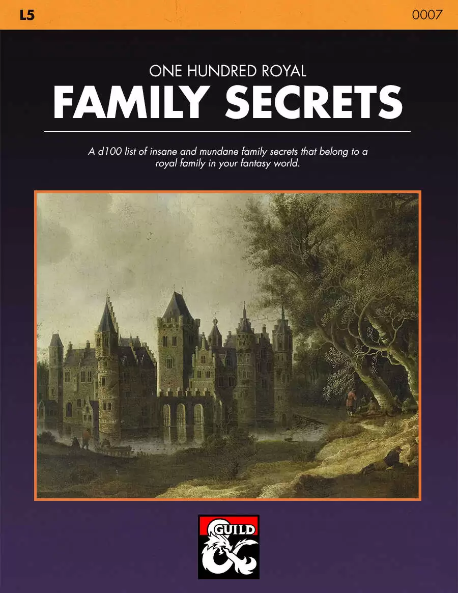 100 Royal Family Secrets - Dungeon Masters Guild | DriveThruRPG
