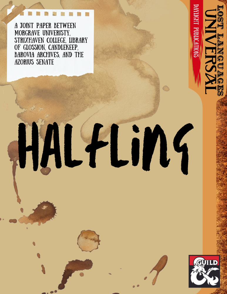 Lost Languages: Universal - Halfling - Dungeon Masters Guild | DriveThruRPG