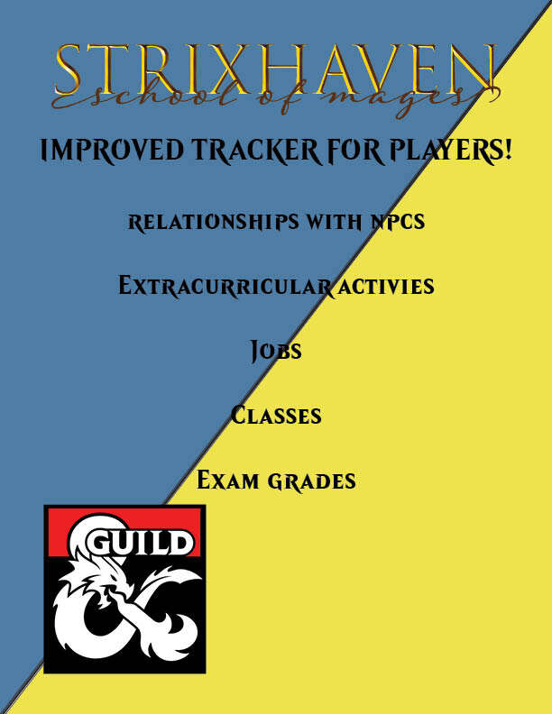 Strixhaven Improved Tracker for Players - Dungeon Masters Guild ...