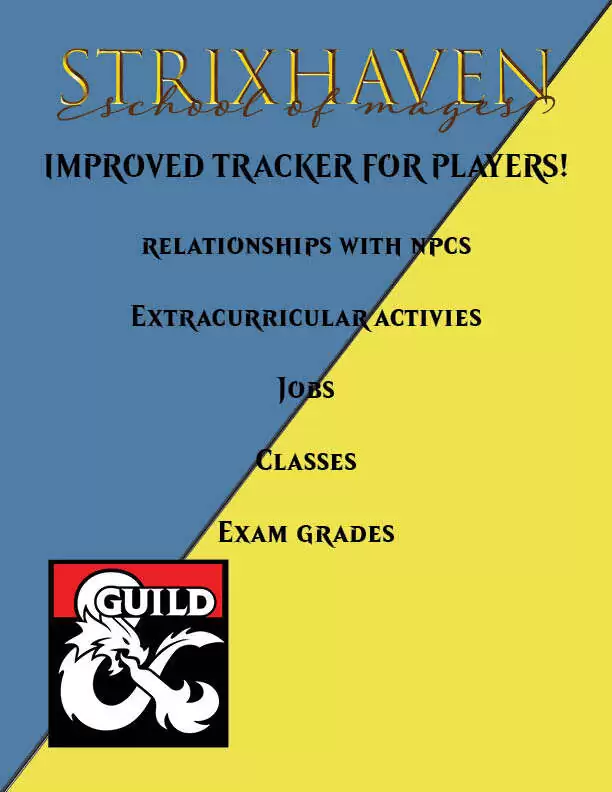 Strixhaven Improved Tracker for Players - Dungeon Masters Guild ...