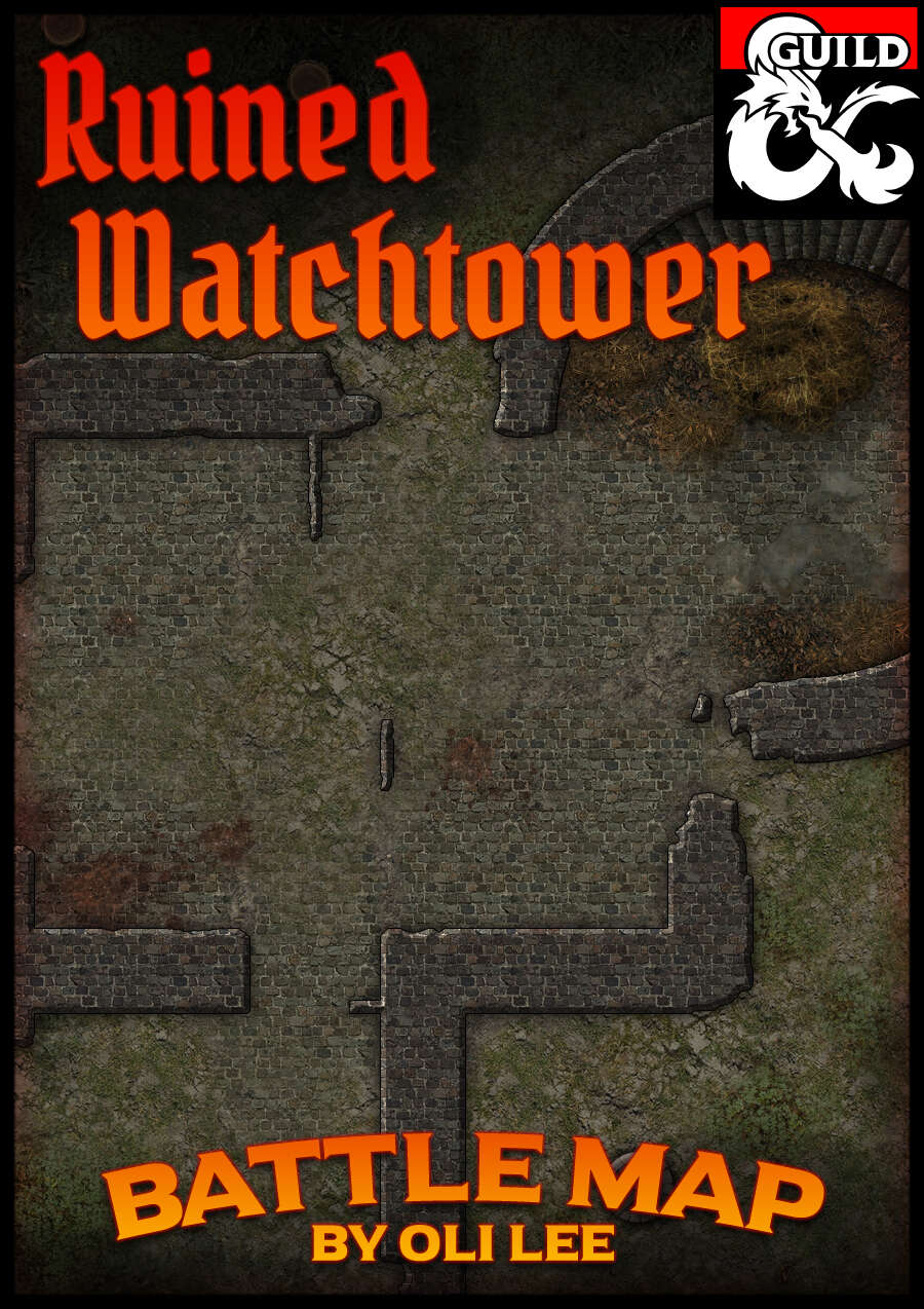 Ruined Watchtower Battle Map - Dungeon Masters Guild | DriveThruRPG