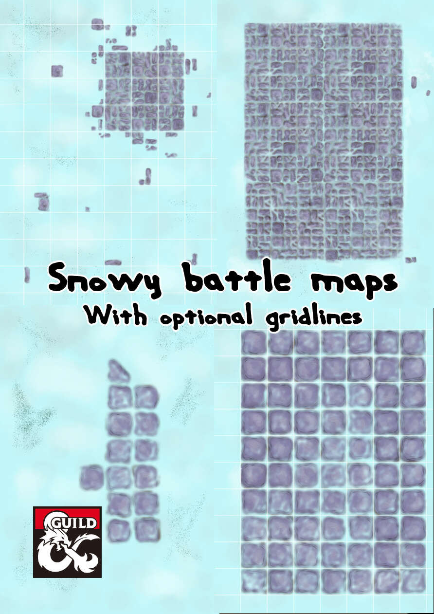 Snowy modular battle mats - Dungeon Masters Guild | DriveThruRPG