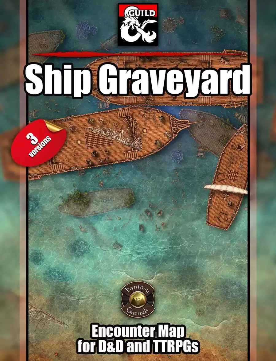 Ship Graveyard battlemaps w/Fantasy Grounds support - TTRPG Map ...