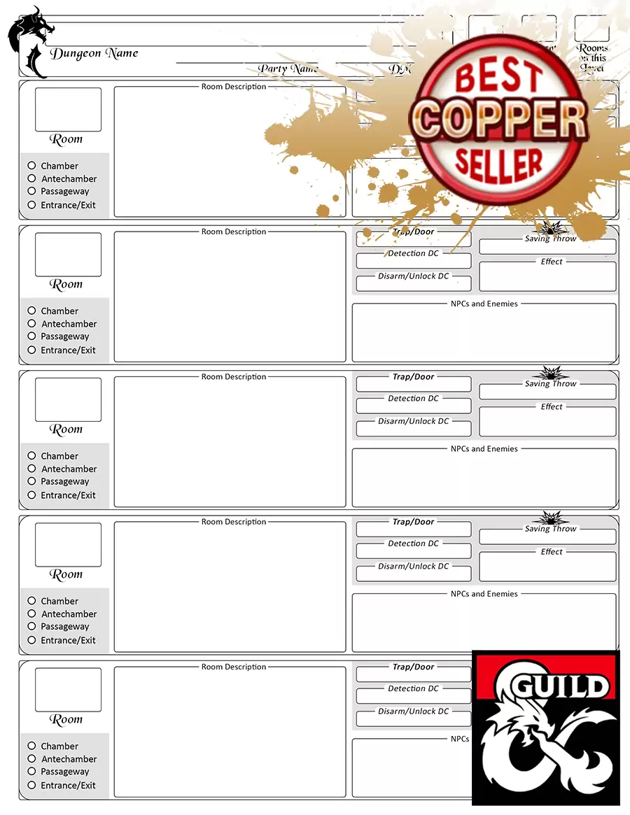Complete Dungeon Sheet - Dungeon Masters Guild | DriveThruRPG