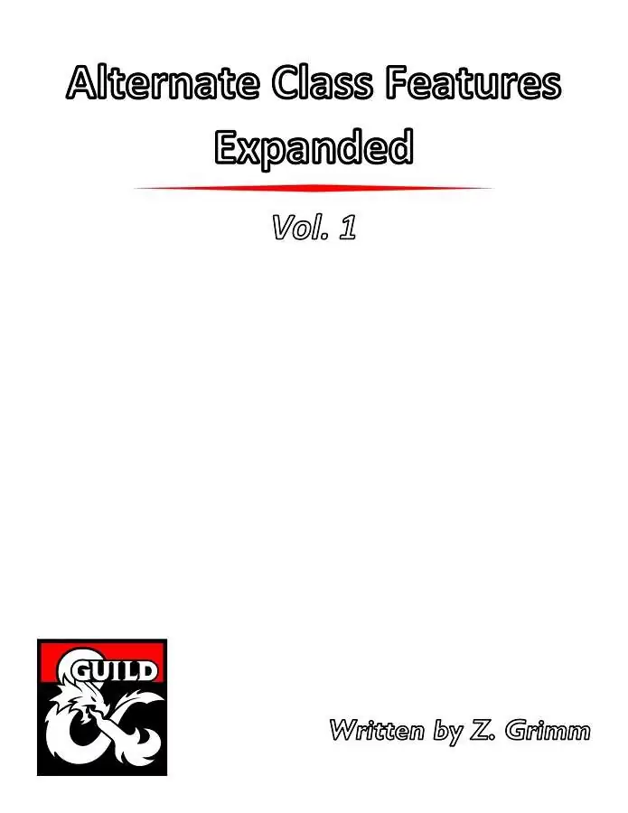 Alternate Class Features Expanded Vol.1 - Dungeon Masters Guild ...