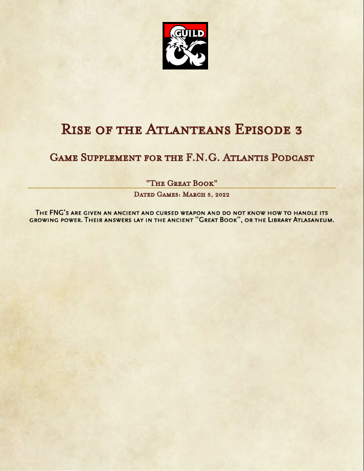 Rise of the Atlanteans: The Great Book - Dungeon Masters Guild ...