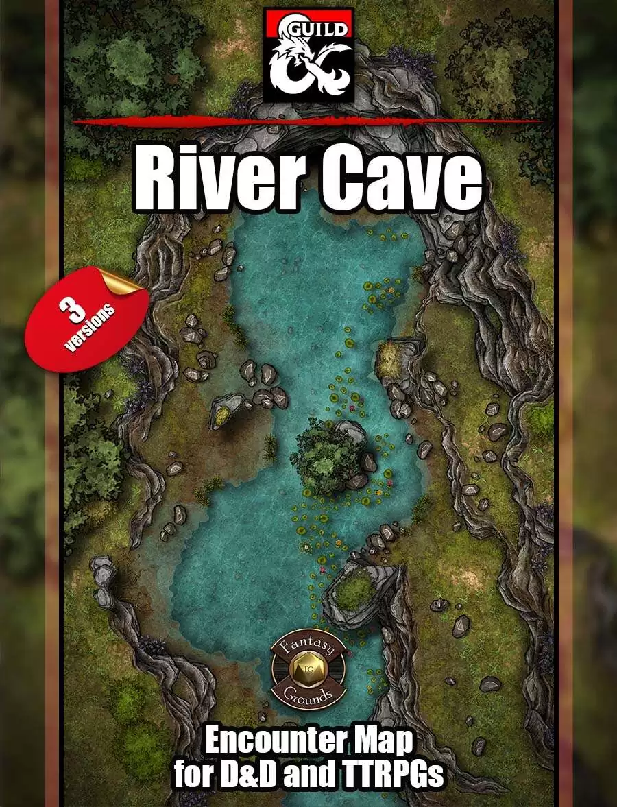 River Cave battlemaps w/Fantasy Grounds support - TTRPG Map - Dungeon ...