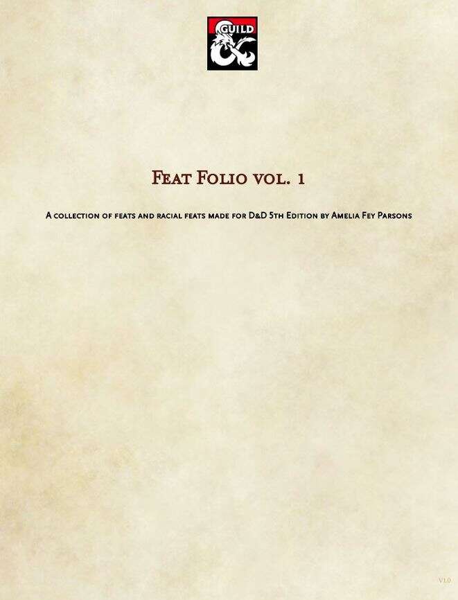 Feat Folio vol. 1 - Dungeon Masters Guild | DriveThruRPG