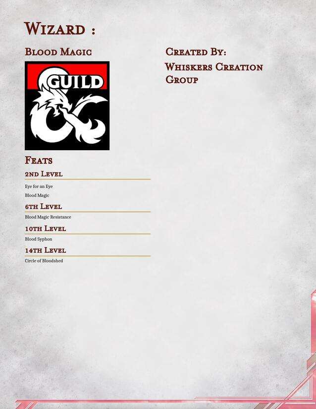 Wizard : Blood Magic - Dungeon Masters Guild | DriveThruRPG