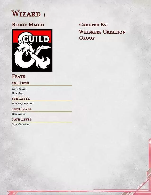 Wizard : Blood Magic - Dungeon Masters Guild | DriveThruRPG
