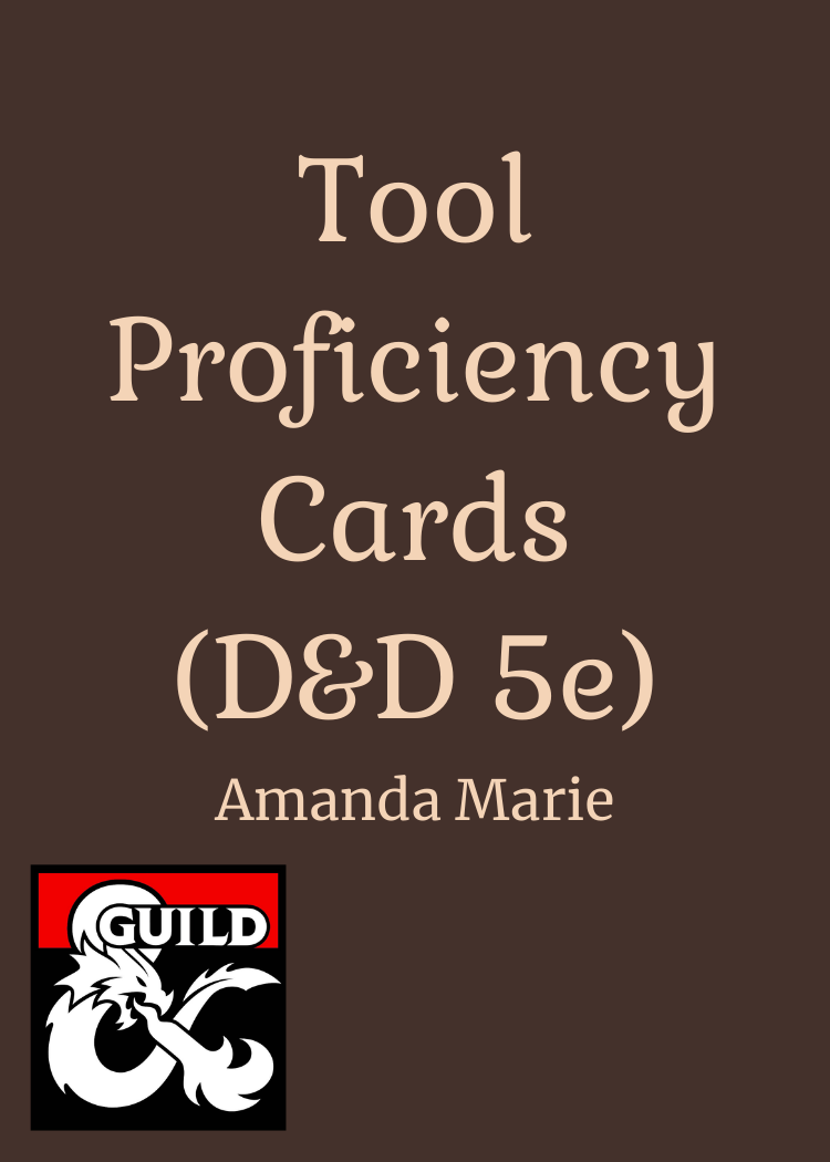 Tool Proficiency Handouts (5e) - Dungeon Masters Guild | DriveThruRPG