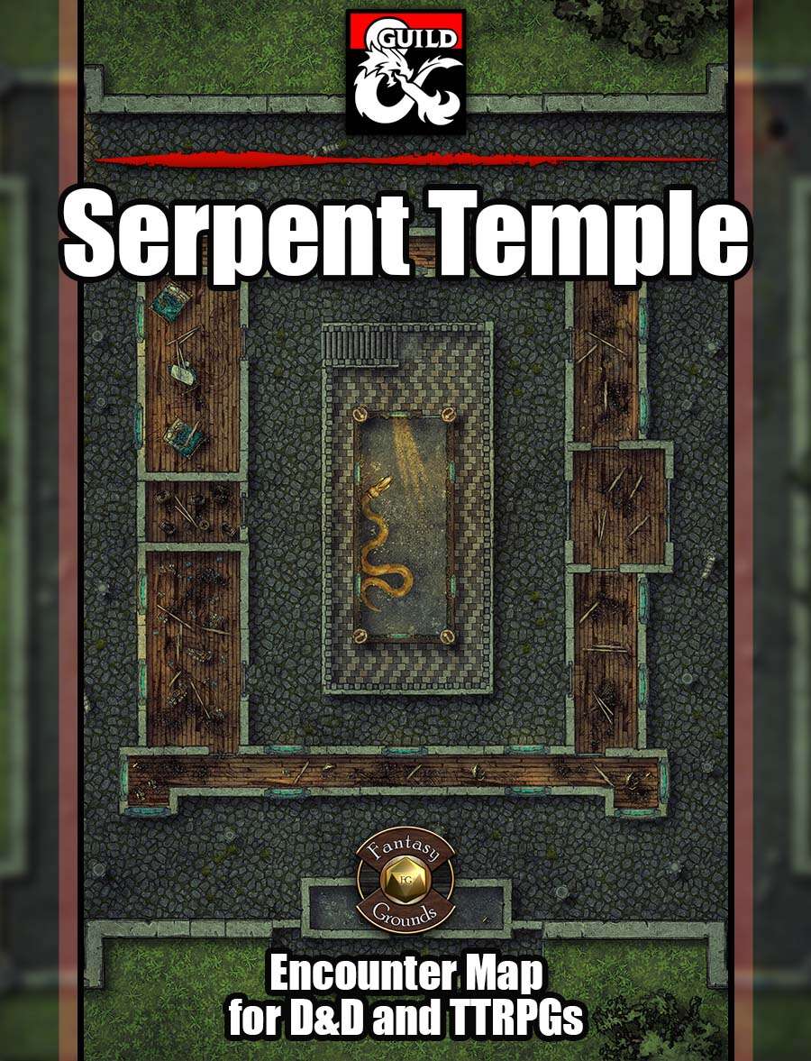Serpent Temple battlemap w/Fantasy Grounds support - TTRPG Map ...