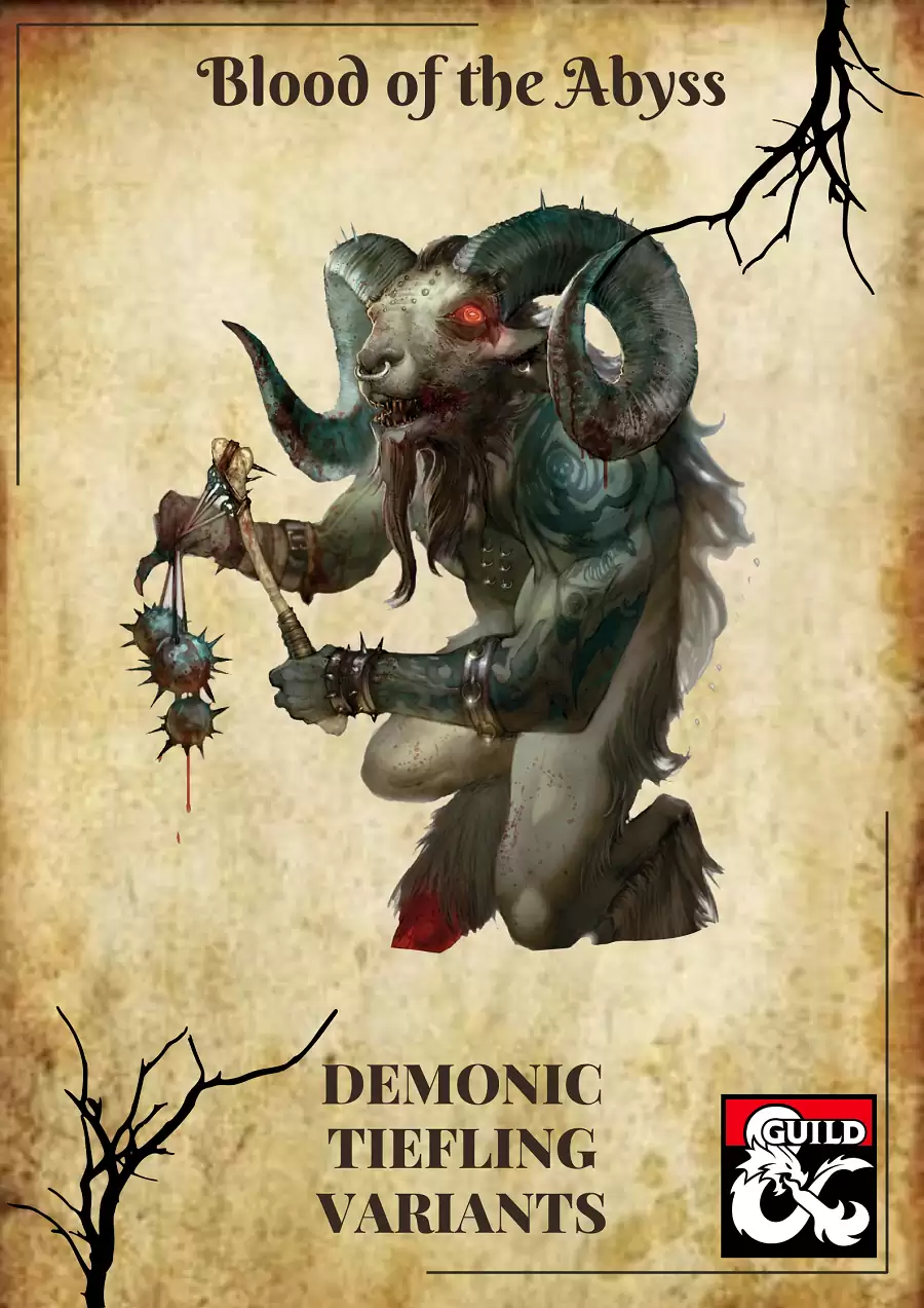 Blood of the Abyss - Demonic Tiefling Variants - Dungeon Masters Guild ...
