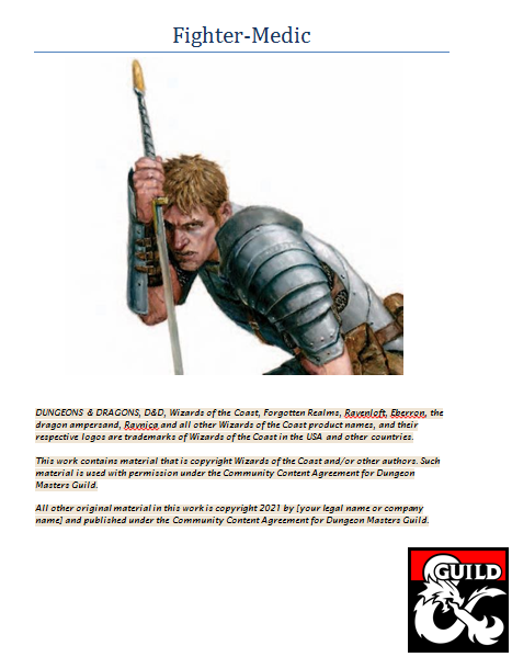 Fighter-Medic - Dungeon Masters Guild | DriveThruRPG
