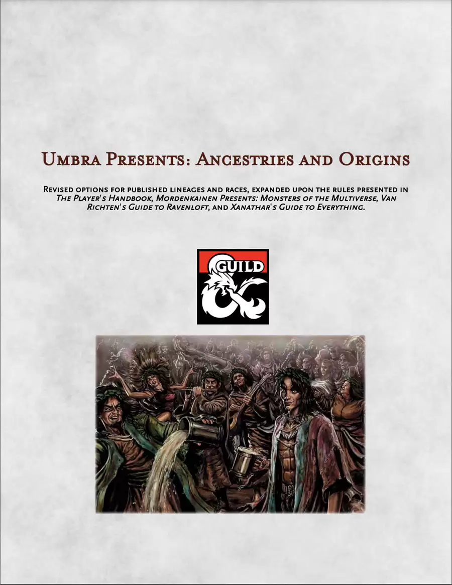 Umbra Presents: Ancestries & Origins - Dungeon Masters Guild | DriveThruRPG