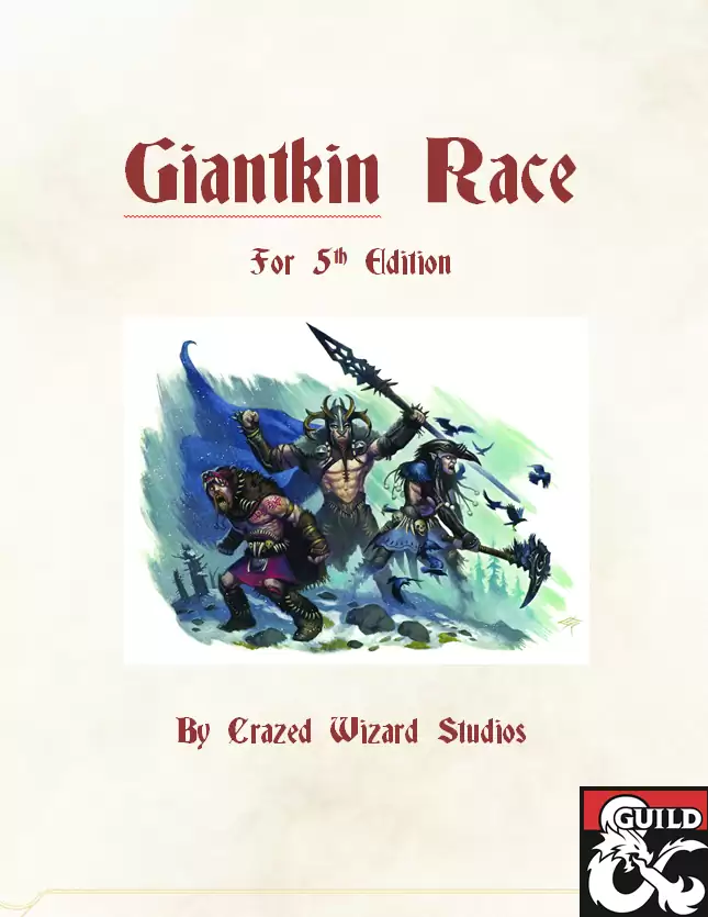 Giantkin Character Options - Dungeon Masters Guild | DriveThruRPG