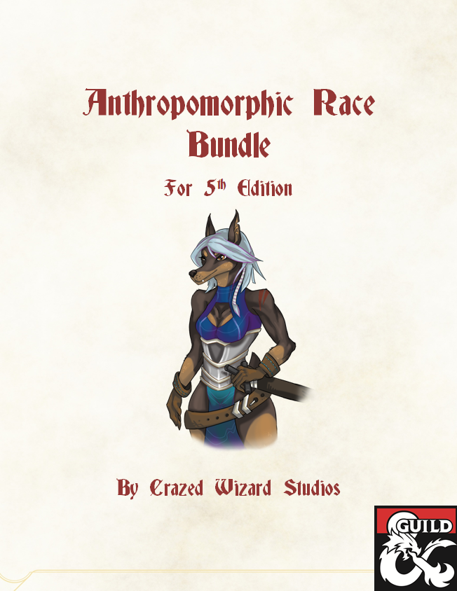 Anthropomorphic Race Bundle - Dungeon Masters Guild | DriveThruRPG