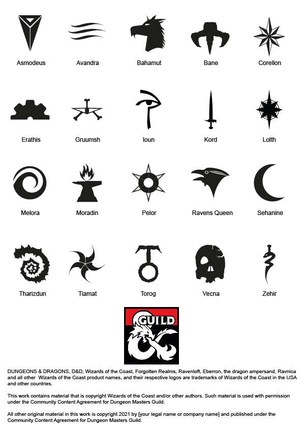 Dawn War Deities Symbols - Dungeon Masters Guild | DriveThruRPG
