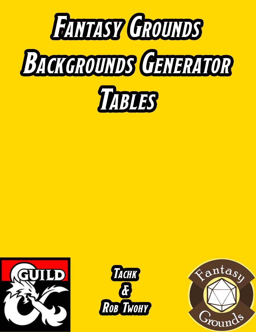 Fantasy Grounds Background Generator Tables - Dungeon Masters Guild ...