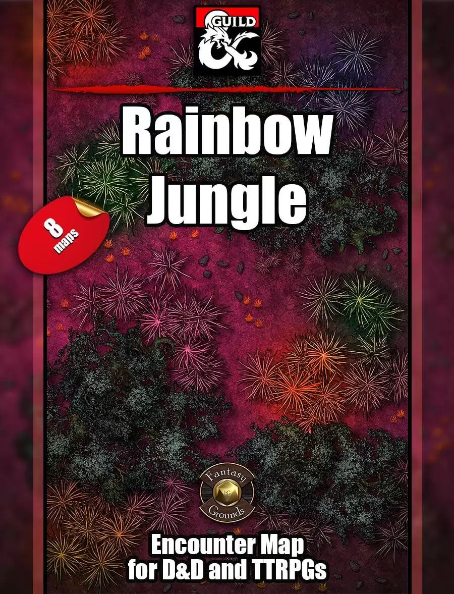 Rainbow Jungle w/Fantasy Grounds support - TTRPG Map - Dungeon Masters ...