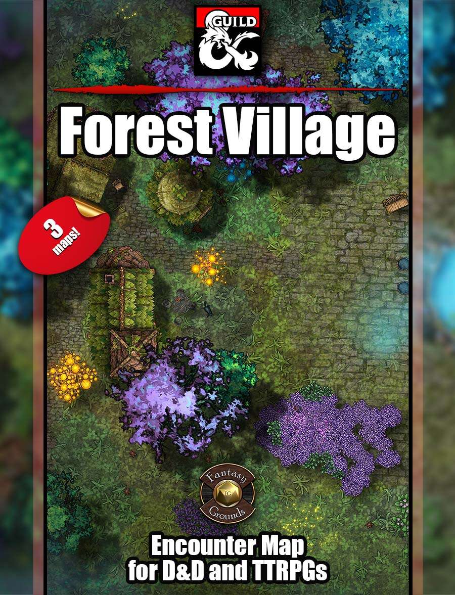 Forest Village w/Fantasy Grounds support - TTRPG Map - Dungeon Masters ...
