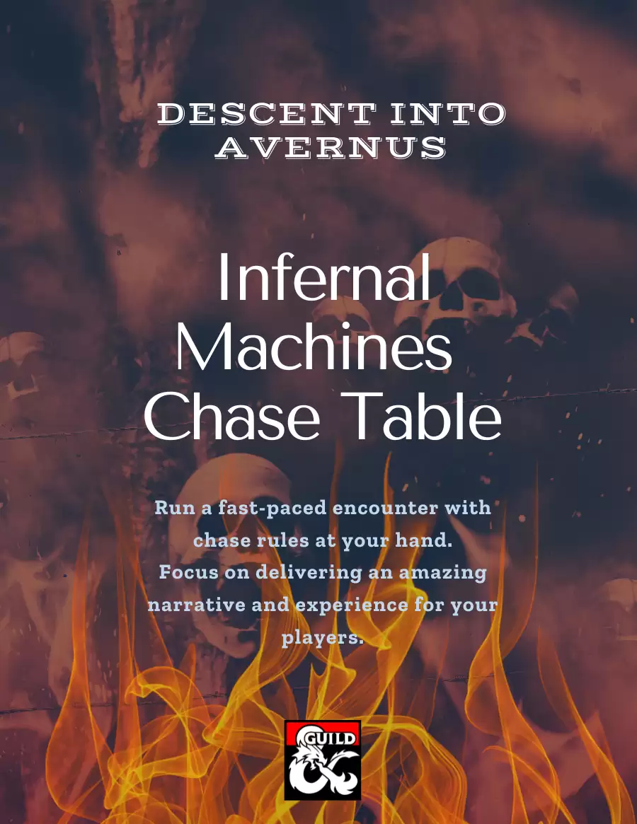 Avernus Infernal Machines Chase Table - Dungeon Masters Guild ...