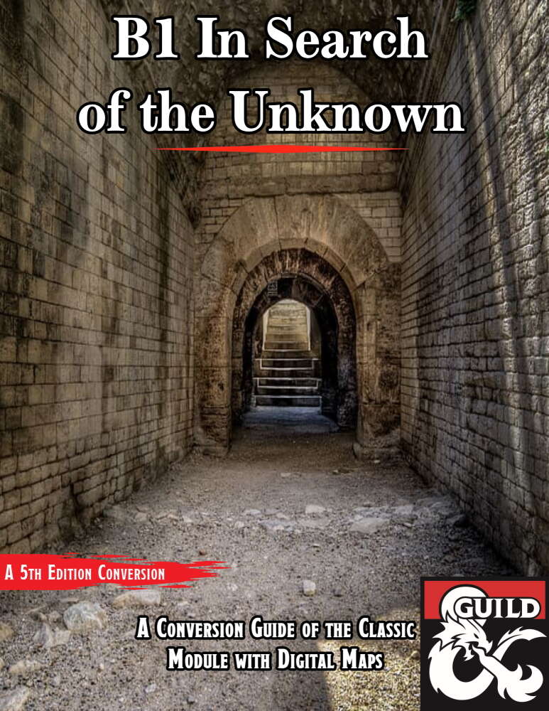 B1 In Search of the Unknown - 5e Conversion Guide with Maps - Dungeon ...