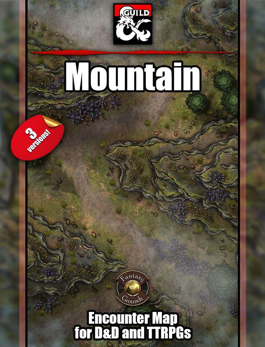 Mountain Pass battle map with Fantasy Grounds - Dungeon Masters Guild ...