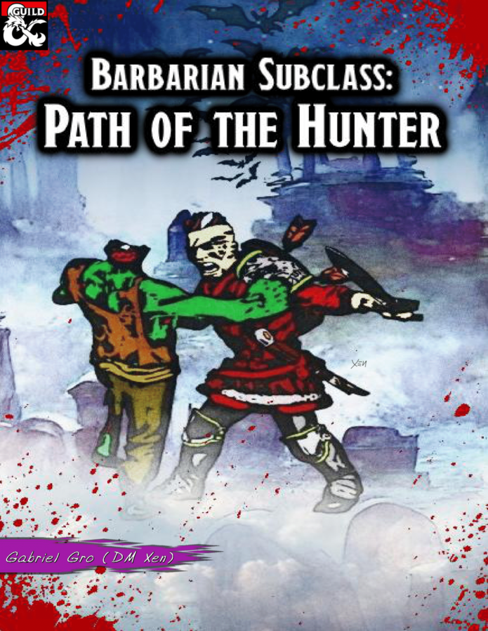 Barbarian Subclass: Path of the Hunter - Dungeon Masters Guild ...
