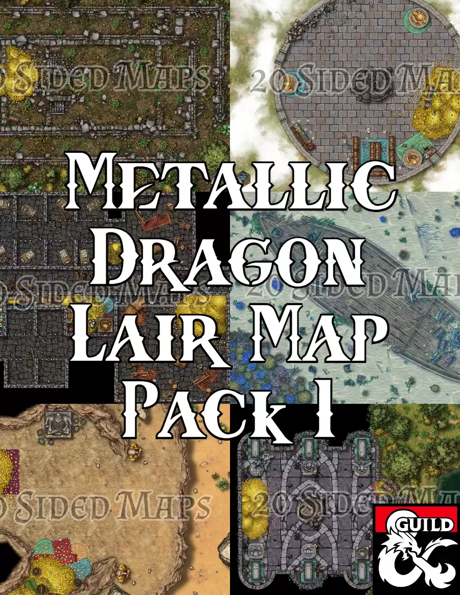 Metallic Dragon Lair Map Pack 1 - Dungeon Masters Guild | DriveThruRPG