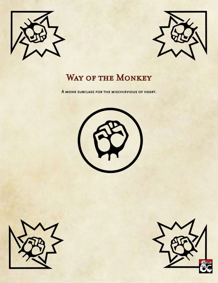 Monk: Way of the Monkey - Dungeon Masters Guild | DriveThruRPG