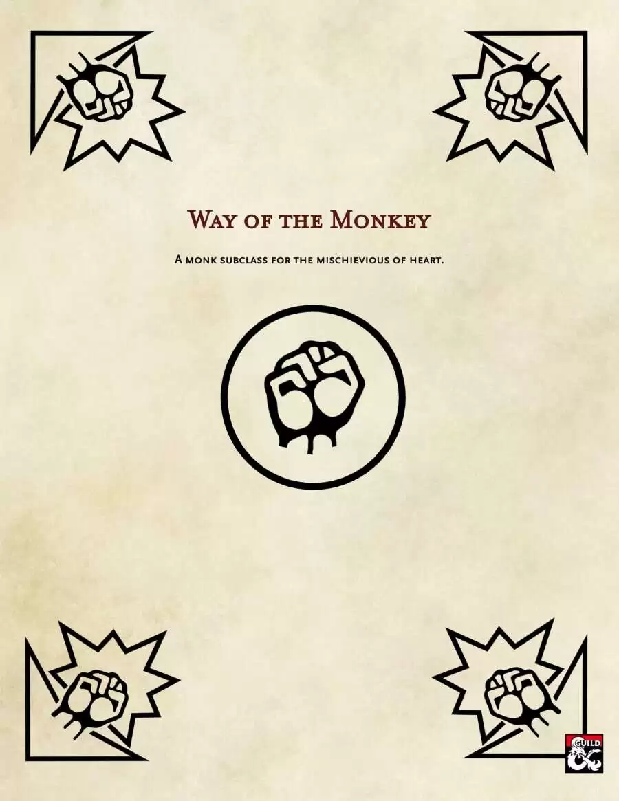 Monk: Way of the Monkey - Dungeon Masters Guild | DriveThruRPG