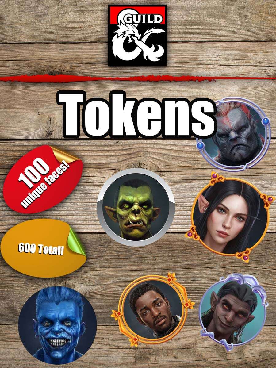 100 NPC tokens x 6 frames = 600 tokens! - Dungeon Masters Guild ...